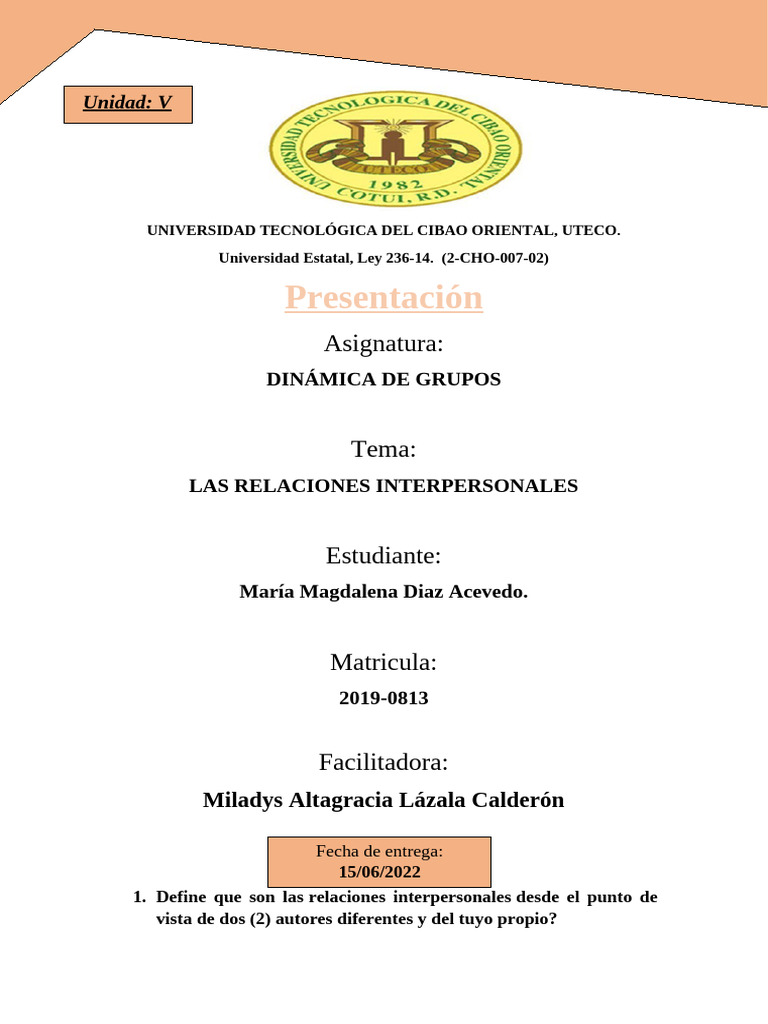 Relaciones Interpersonales y Comunicación | PDF | Comunicación | Las ...
