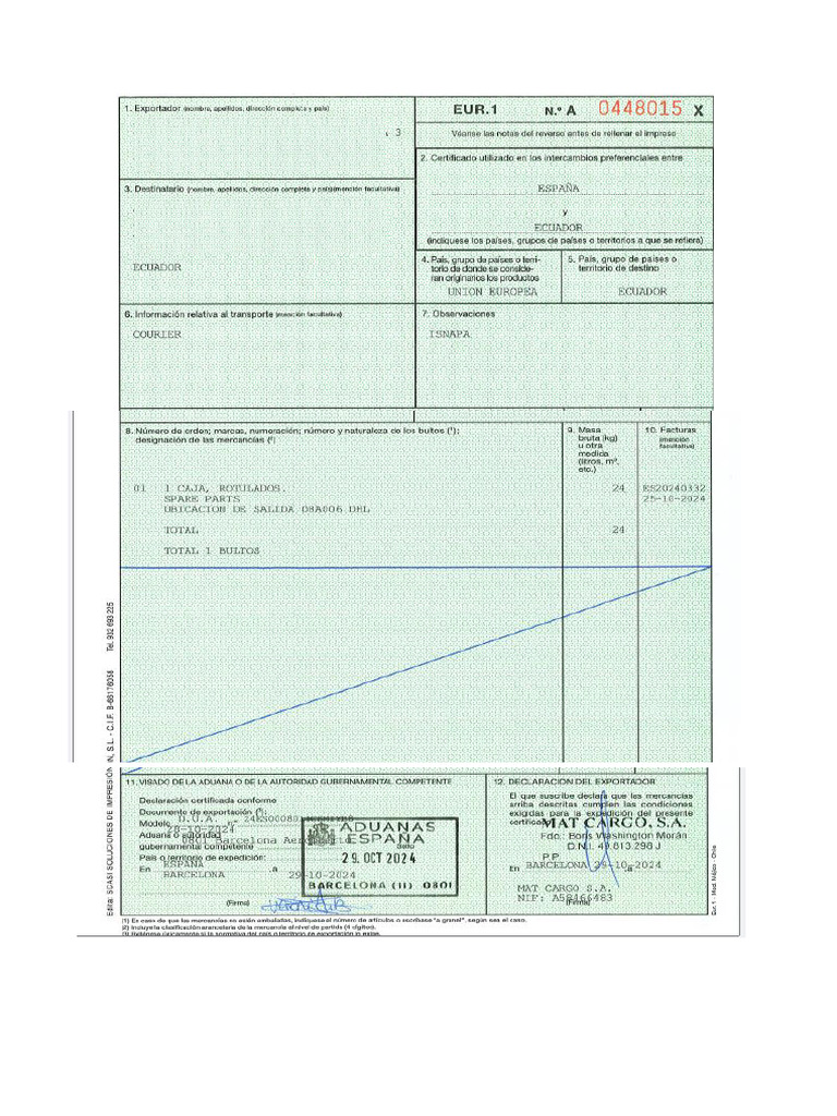 Eur 1 Ejemplo | PDF