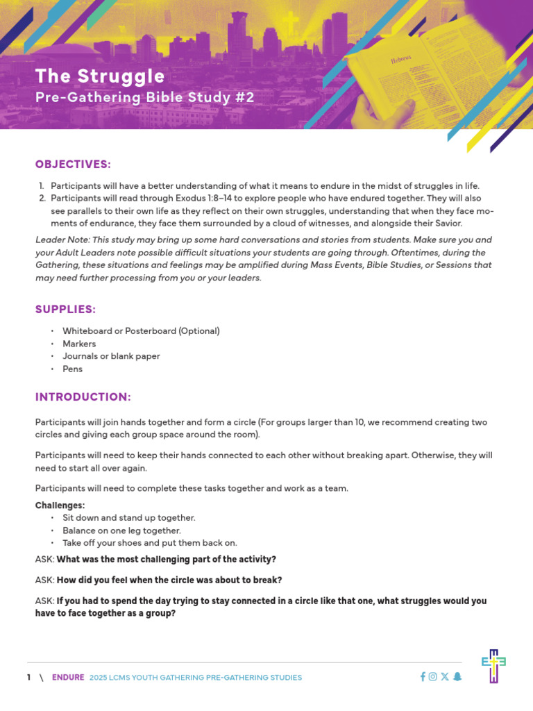 2025PreGatheringBibleStudy 2 | PDF | Book Of Exodus | The Exodus