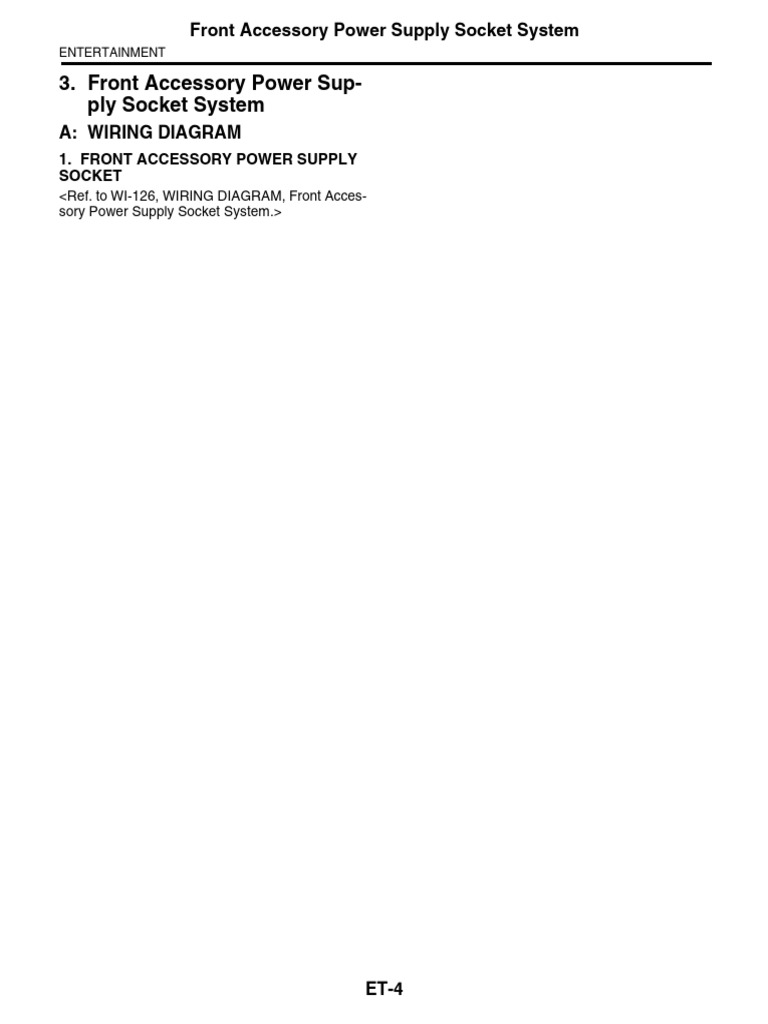 MSA5T0725A162478 Front Accessory Power Socket System | PDF