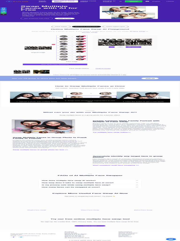 Free Multiple Face Swap AI (No Sign-Up) 2 | PDF