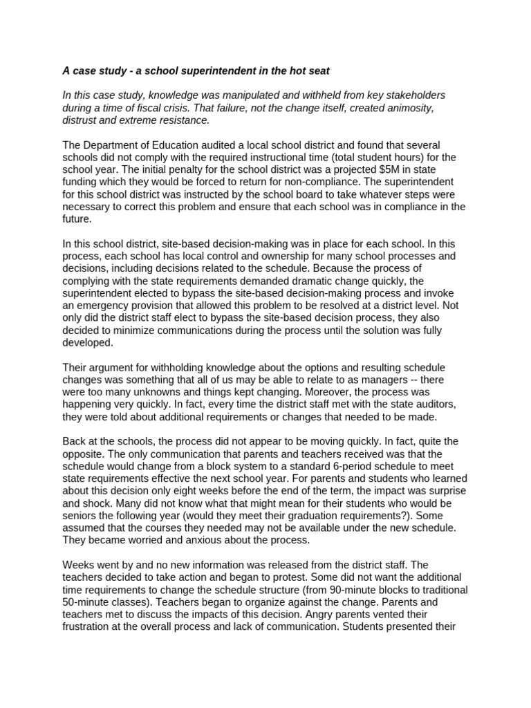 A case study school ADKAR | PDF | Knowledge | Change Management