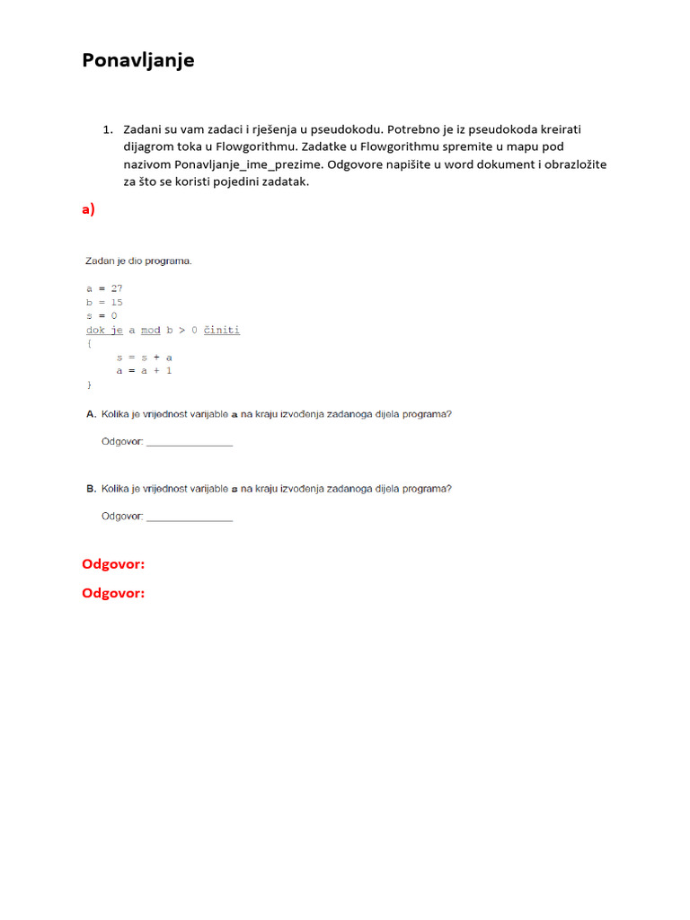 Petlje S Uvjetom | PDF