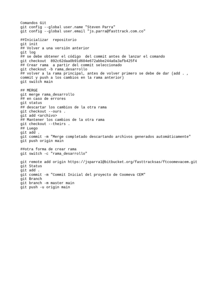 Comandos Git | PDF