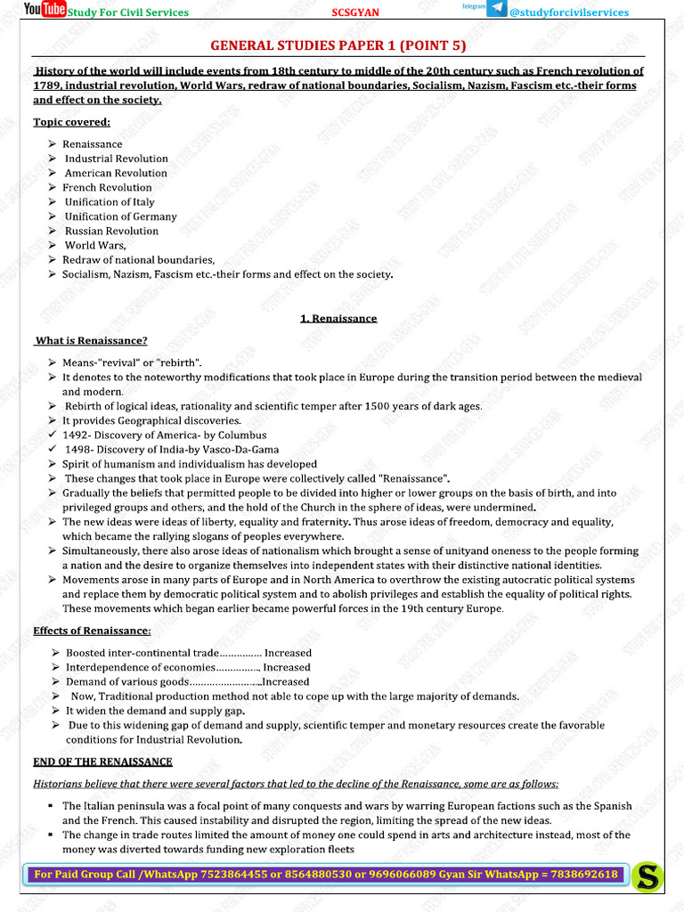 Eng - GS PAPER 1 (POINT 5) | PDF
