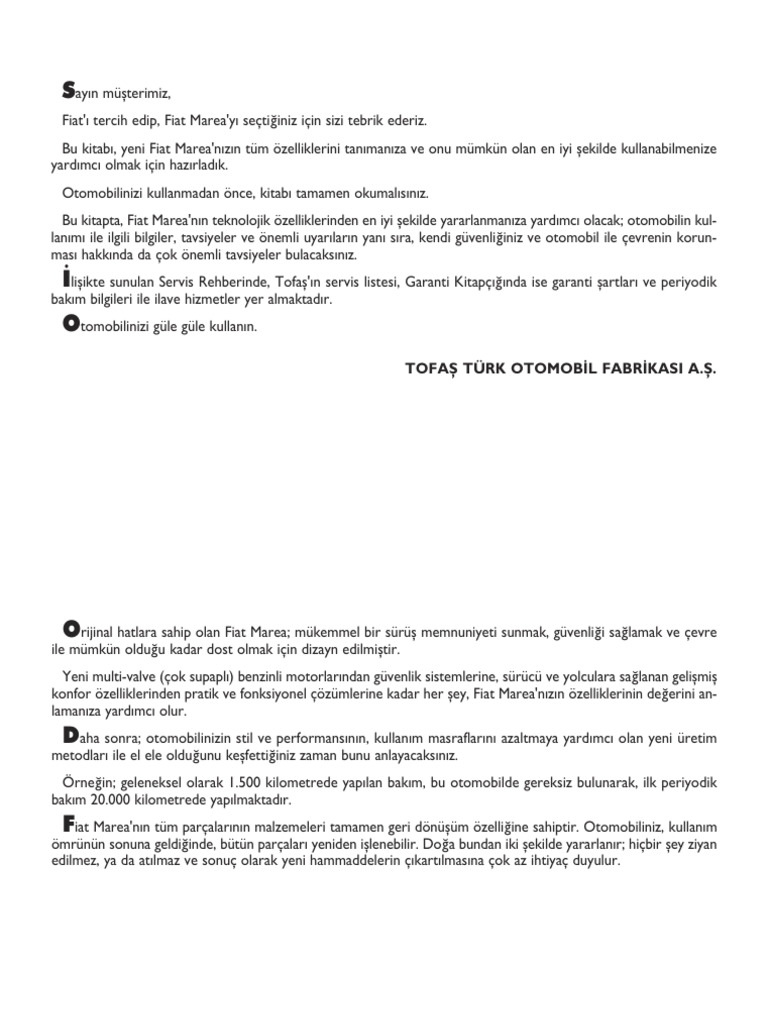 Marea Kullanim Kilavuzu 2003 | PDF