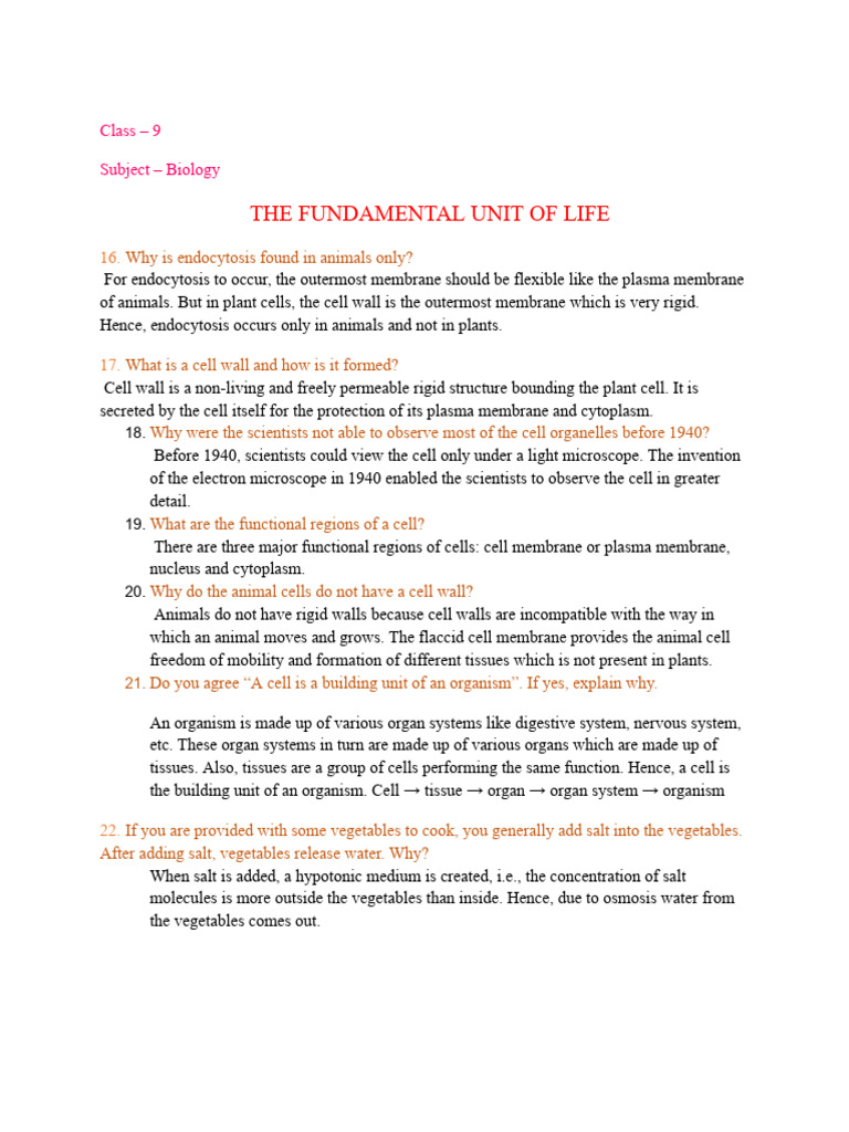 Understanding Cell Structure and Functions | PDF | Osmosis | Cell (Biology)