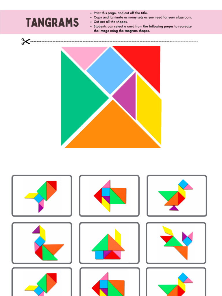 TANGRAM KELAS 1 | PDF