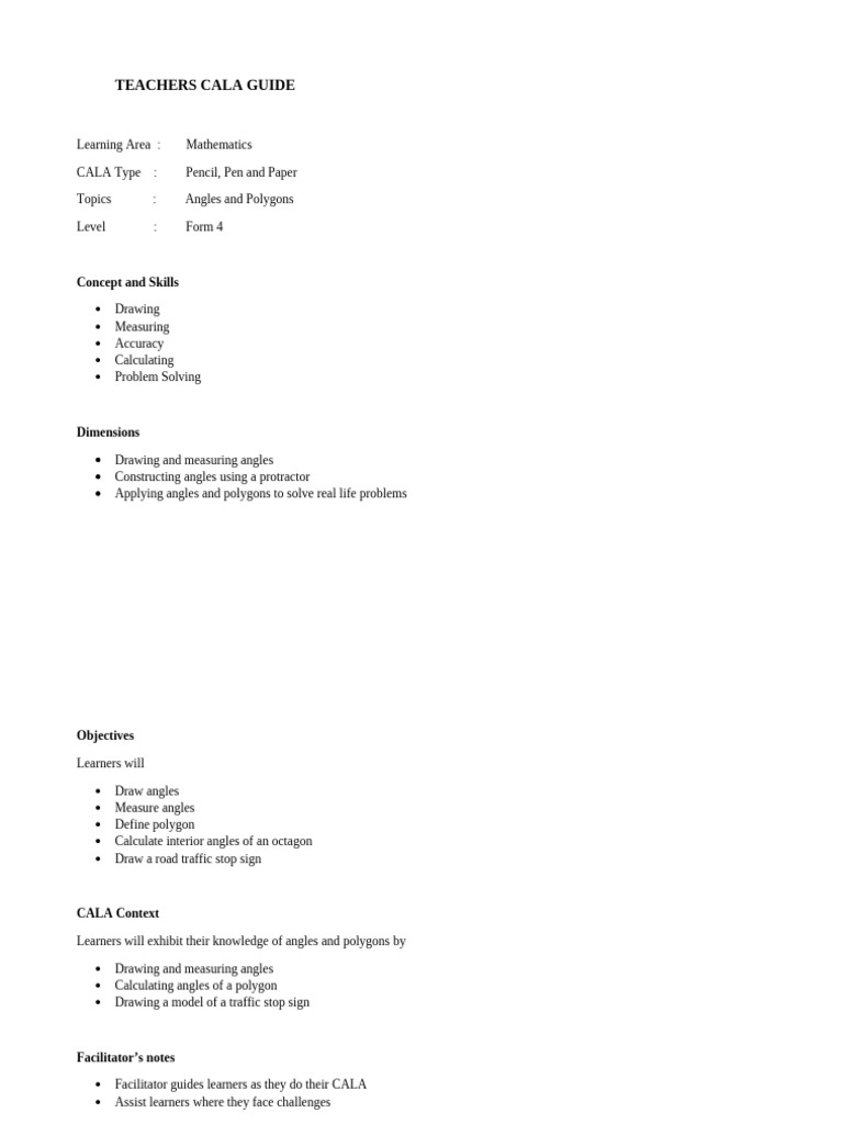 Cala Component e | PDF | Angle | Shape