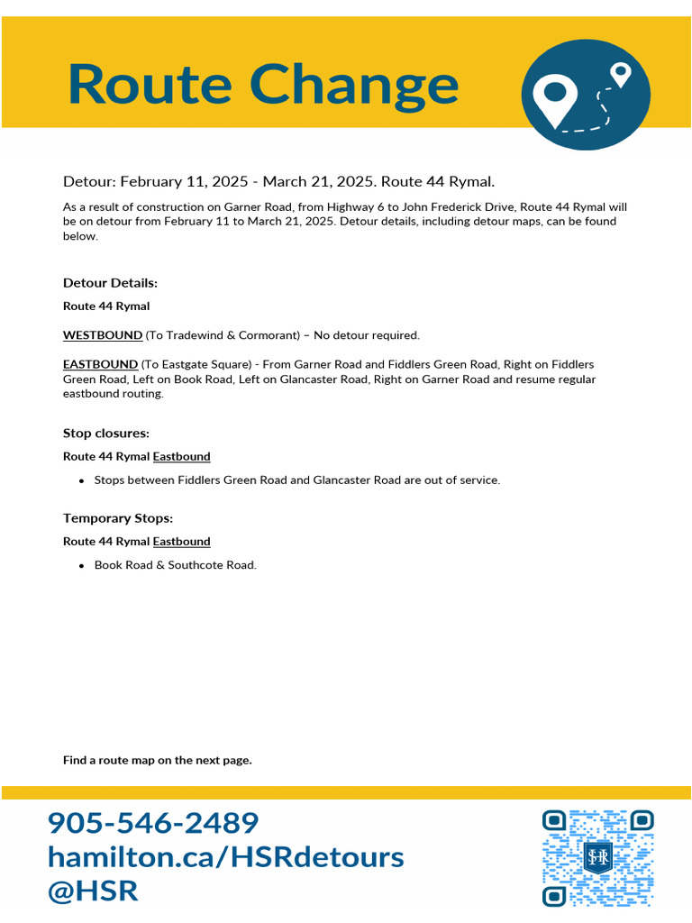 HSR-detour-route-44-Rymal-Garner-Road-Construction-feb11 | PDF