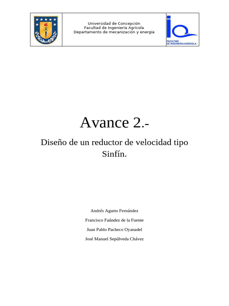 Diseño de Reductor de Velocidad Sinfín | PDF | Engranaje | Rodamiento ...