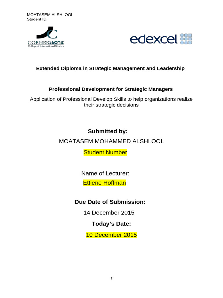 Task 1-3 - (Professional) Final | PDF | Learning Styles | Leadership