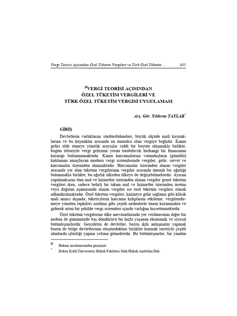 Vergi Teorisi A - S - Ndan - Zel T - Ketim Vergileri Ve T - RK - Zel T - Ketim Vergisi Uygulamas ...