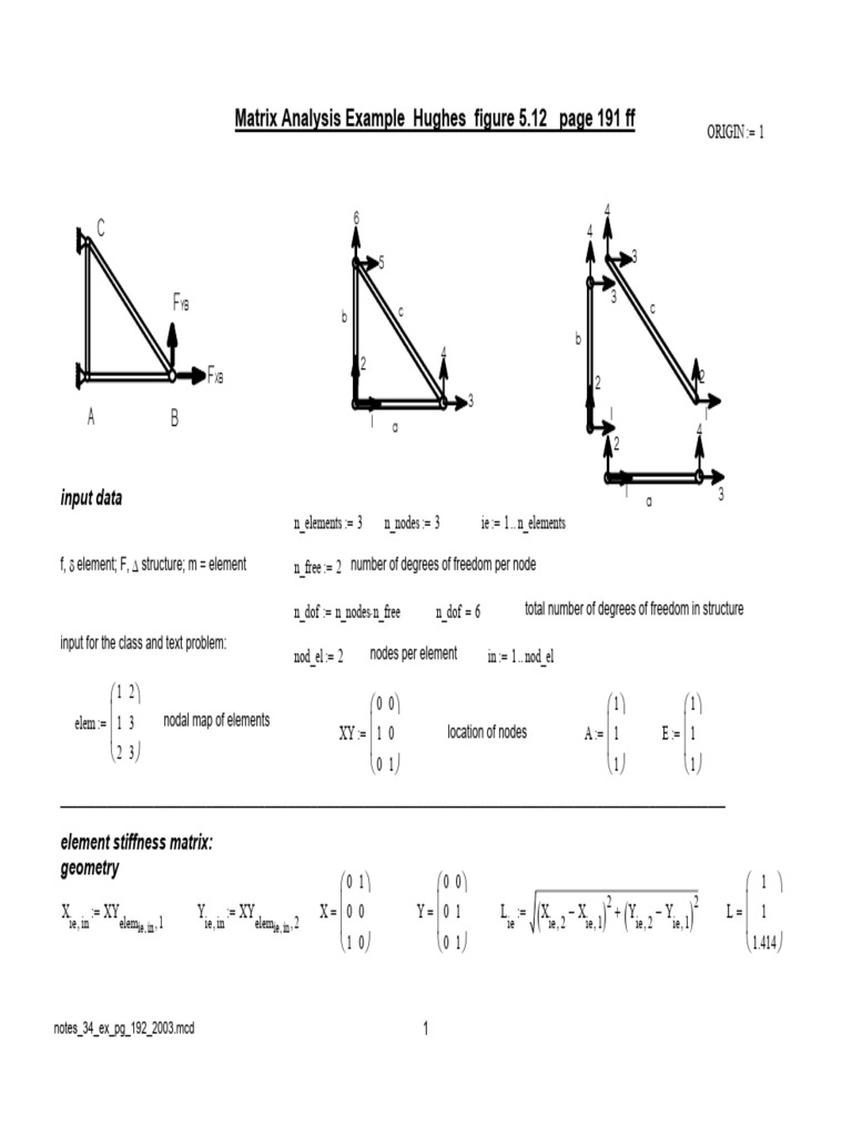 Lecture 20c. Pin-Jointed Beam Example | PDF