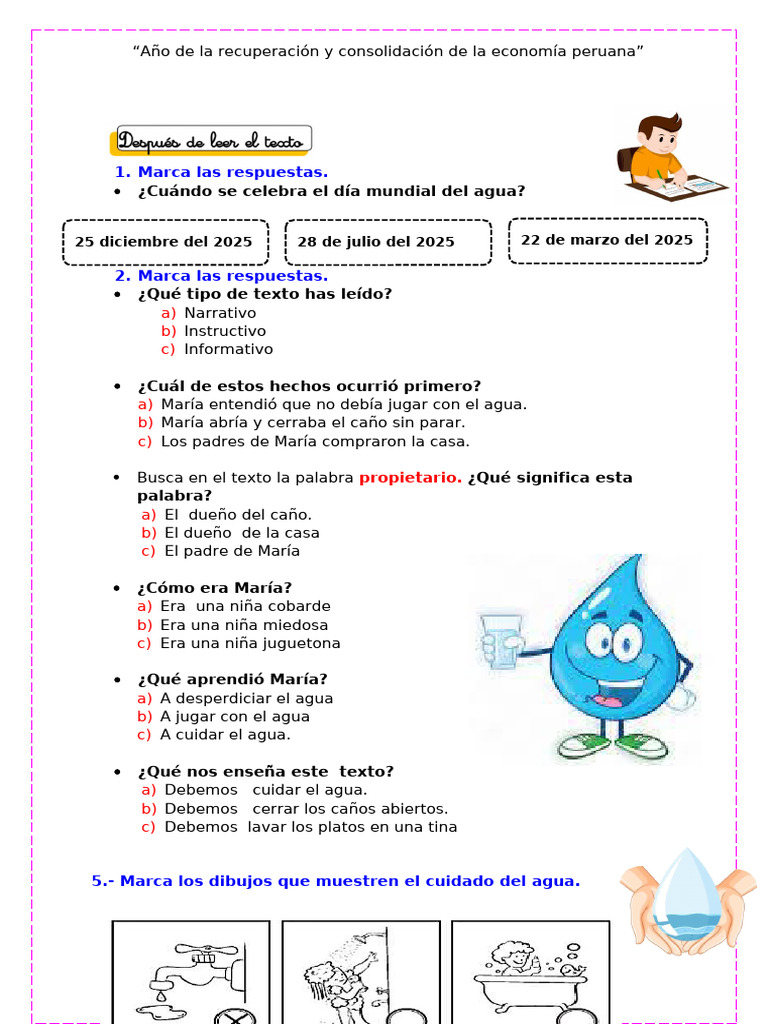 Fecha Civica Sesion Día Del Agua | PDF