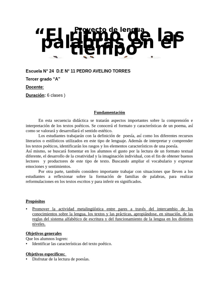 Enseñando Poesía en Tercer Grado | PDF | Poesía | Comunicación humana