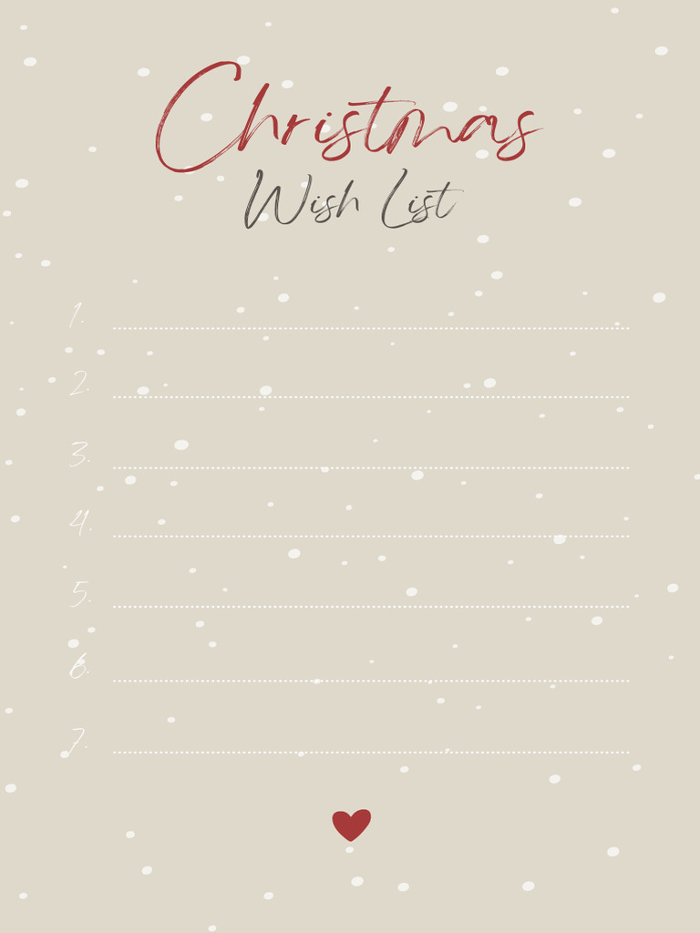 Christmas Wish List | PDF