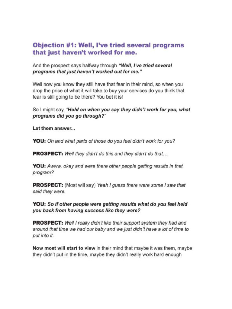 Top 50 Objections | PDF