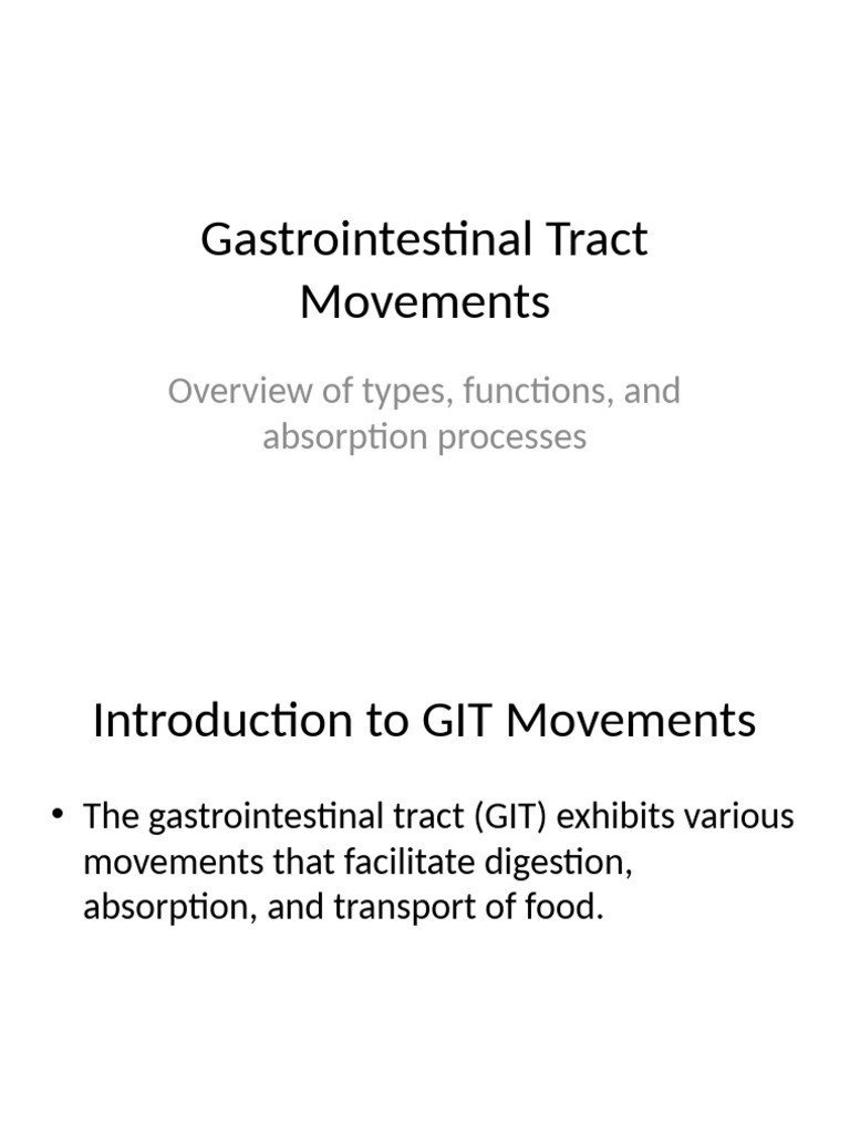 GIT Movement Slides | PDF