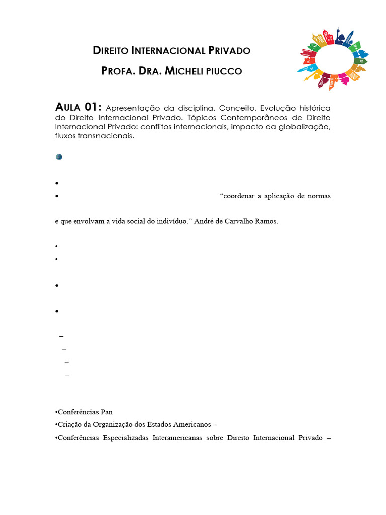 Aula 01 Dir. Inter. Privado | PDF