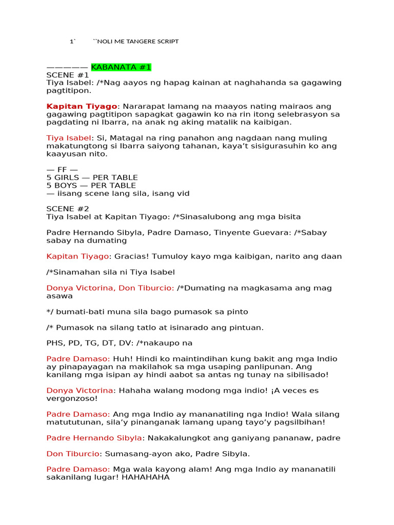 Kapitan Tiyago: Tiya Isabel | PDF