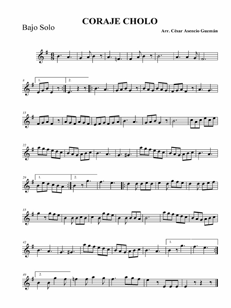 Coraje Cholo Marcha Militar 1 | PDF