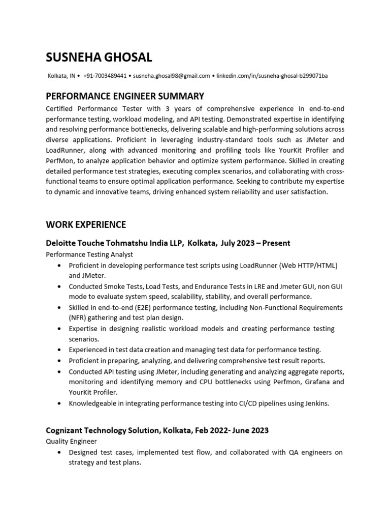 Susneha Ghosal_Acc_Resume | PDF | Software Development | Information ...