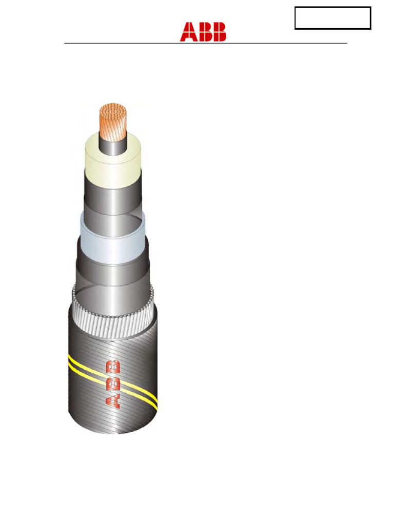 Exh. TDI-LE-4 (HVDC Cable Design Sheet (ABB) ) | PDF | Insulator (Electricity) | Materials