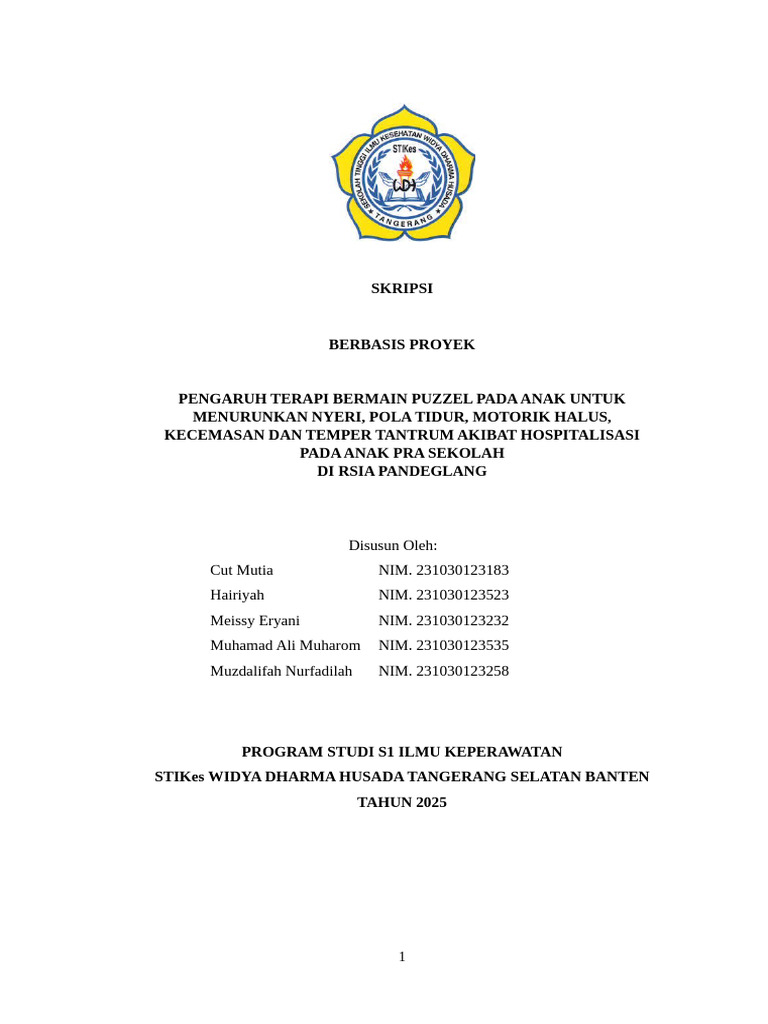 Skripsi Proyek - Bab I-V - Revisi 080225 | PDF