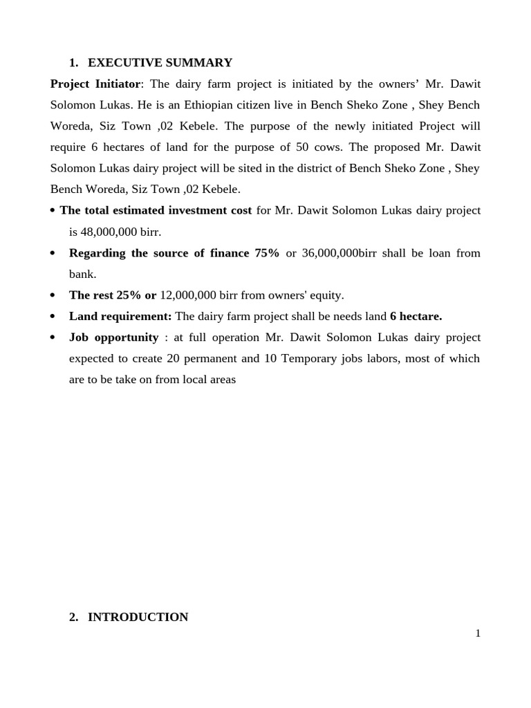 Mr. Dawit Solomon Lukas Dairy Project | PDF | Dairy | Hay