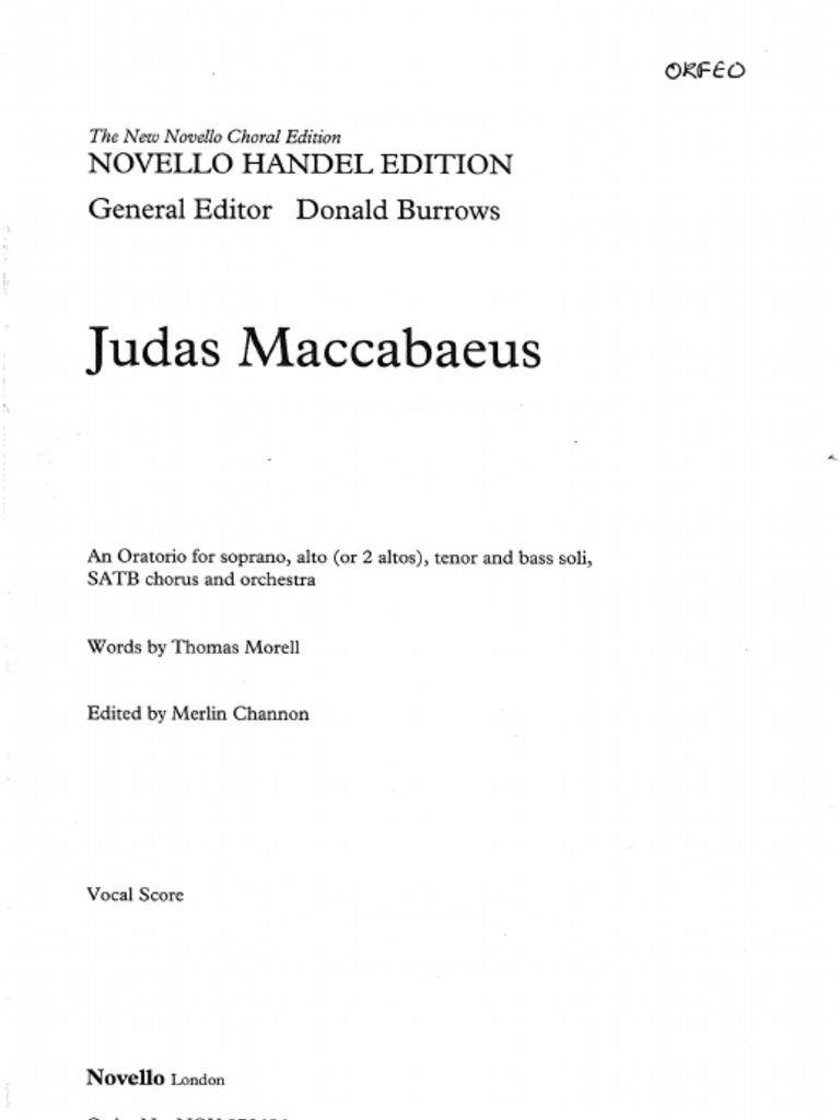 Haendel Judas Maccabaeus | PDF