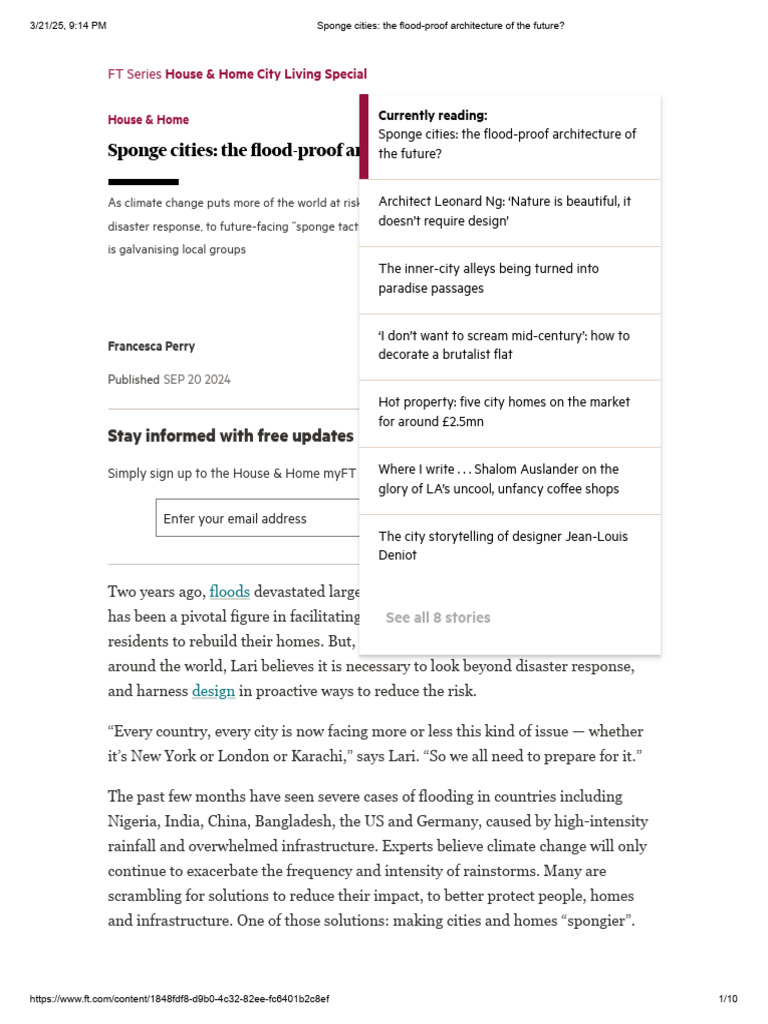 Sponge Cities - The Flood-Proof Architecture of The Future | PDF ...