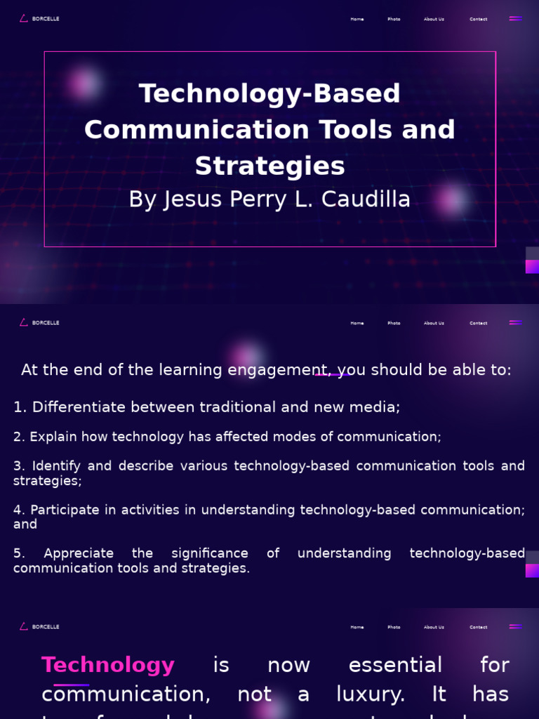 Technology Communication Tools Overview | PDF | Educational Technology ...