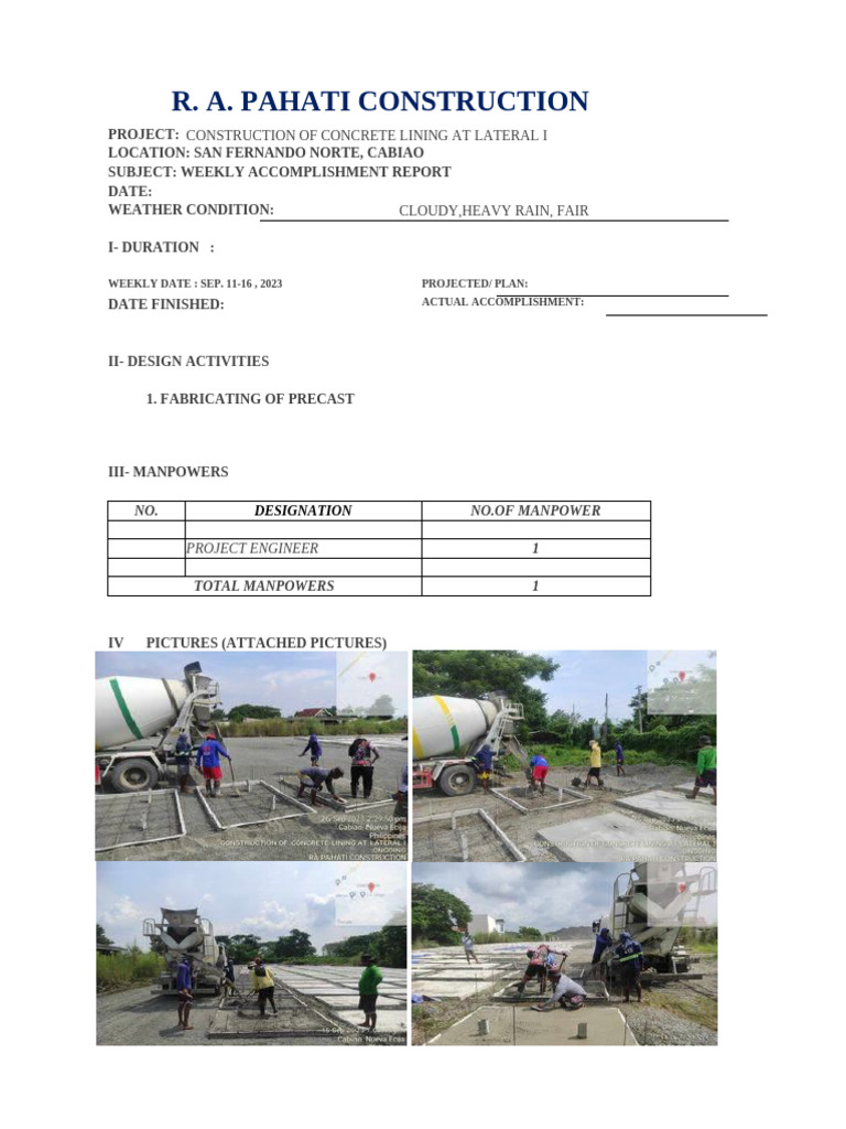 WEEKLY REPORT NIA Upd | PDF