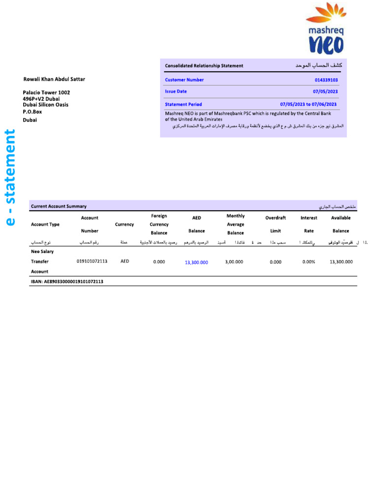 rowali bank statment | PDF