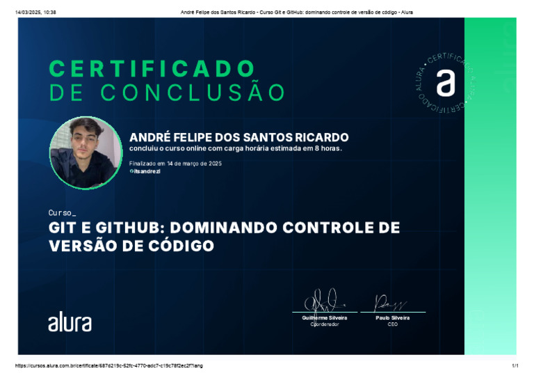 Git e GitHub - Dominando o Controle de Versão Do Código - André Felipe | PDF