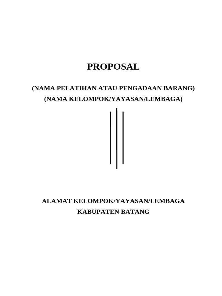 Contoh Proposal-1 | PDF