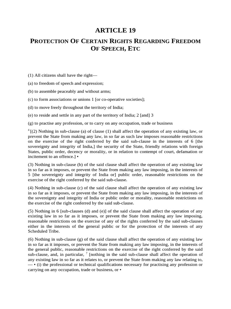 Article 19 | PDF | Citizenship | Government