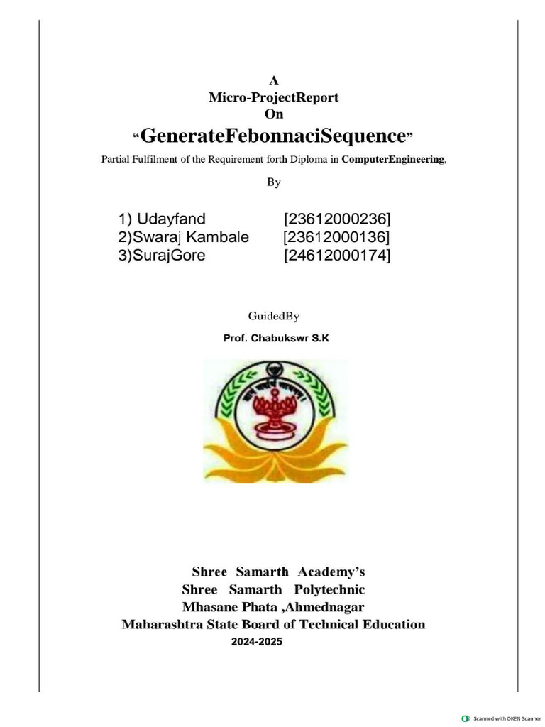 Microproject For Mic | PDF