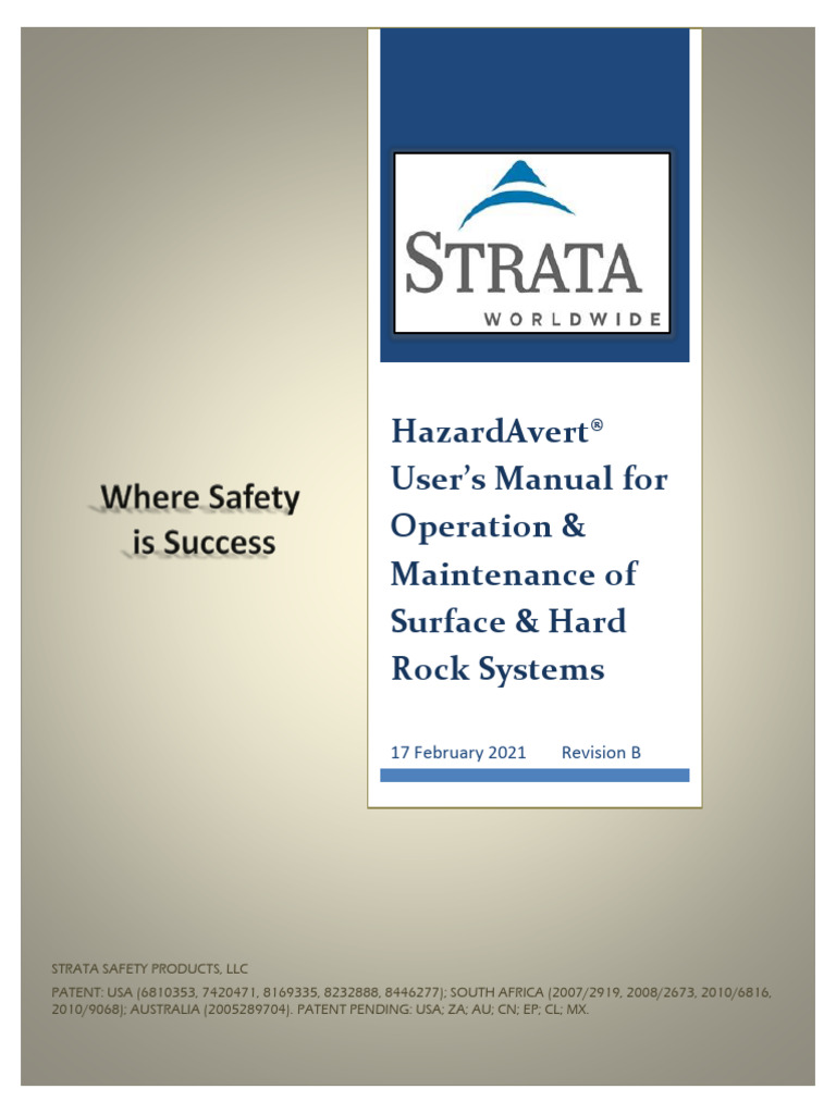 HazardAvert Hard Rock System Operations and Maintenance Manual Rev B ...