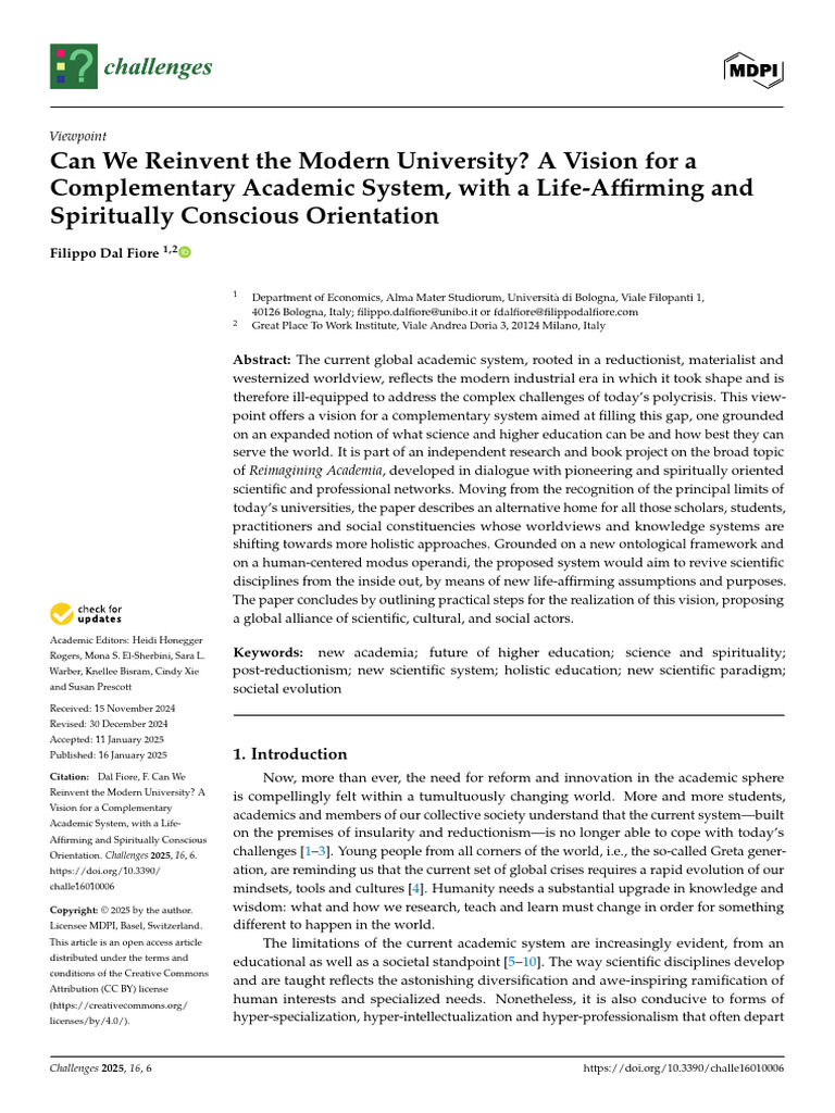 Can We Reinvent The Modern University A Vision For | PDF | Reality ...