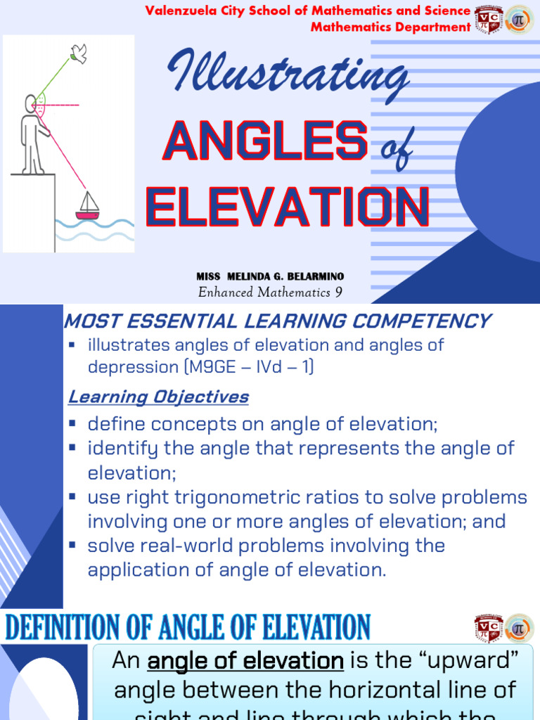 3angles of Elevation Angles of Depression Students | PDF | Angle ...