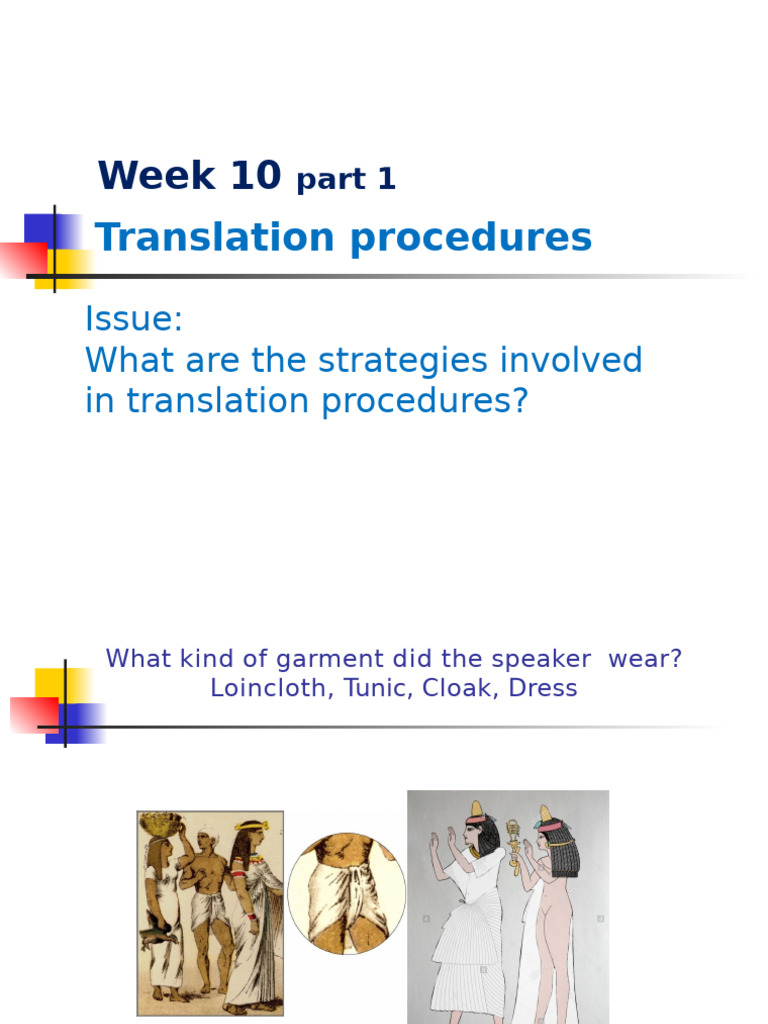 Week 10 PART 1-Translation Procedures-V4 | PDF | Translations | Verb