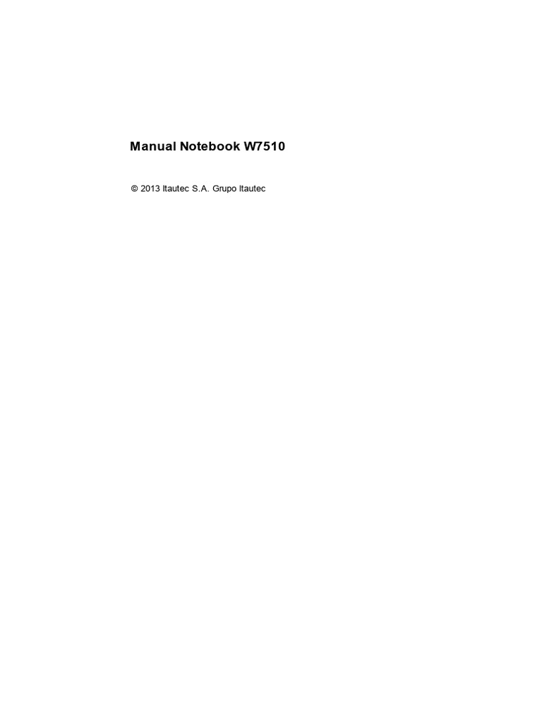 Manual Note InfoWay W7510 | PDF | Notebook | Bluetooth