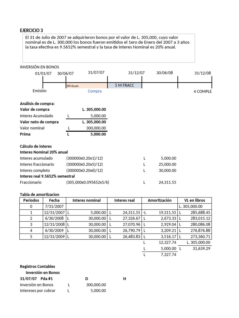 Ejercicios Inversion y Obligacion en Bonos | PDF | Interés | Finanzas ...