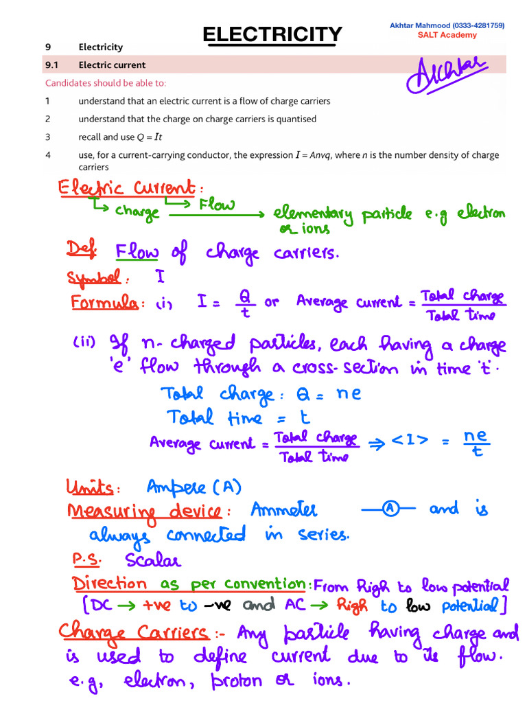 Electricity Pdf Electricity Electromagnetism