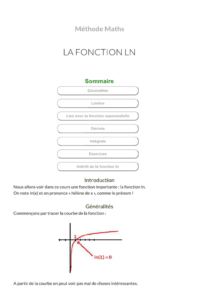 Fonction LN | PDF