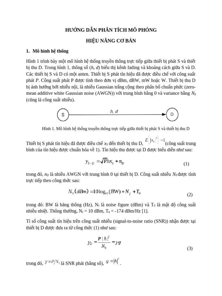 Huong Dan Phan Tich-Mo Phong Hieu Nang Co Ban Voi Matlab Code | PDF