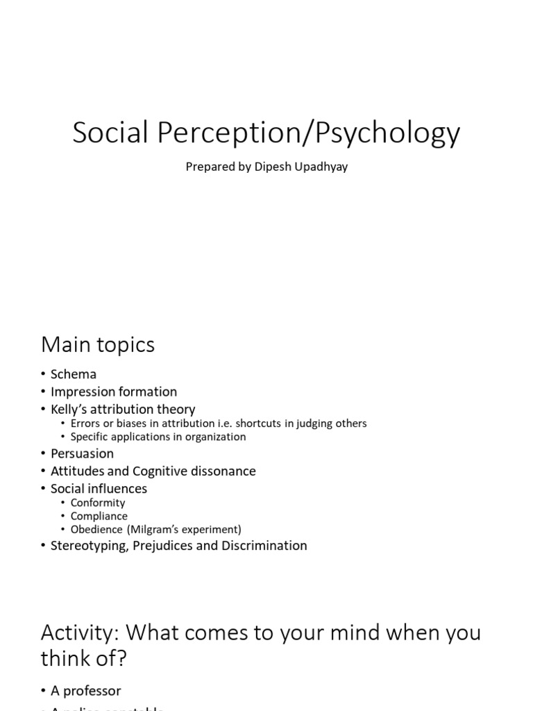 Understanding Social Perception and Attribution | PDF | Bias | Attitude ...