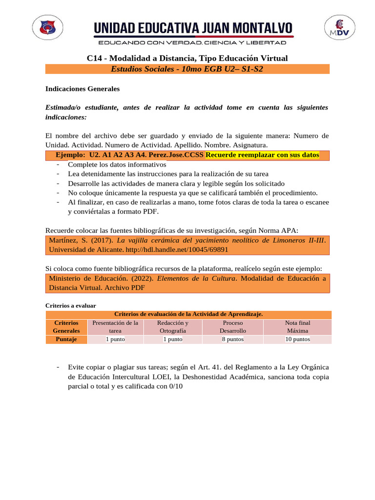 Actividad de Aprendizaje 1 Unidad 2 | PDF